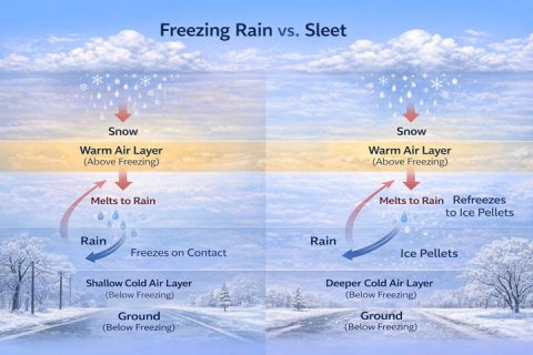 Freezing Rain vs Sleet: Understanding The Differences Between The Two